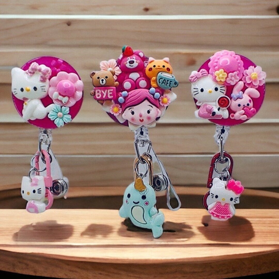 1pc 3D Sanrio Hello Kitty Bunny Flower Angel Bear Heart Coffee Kawaii ...