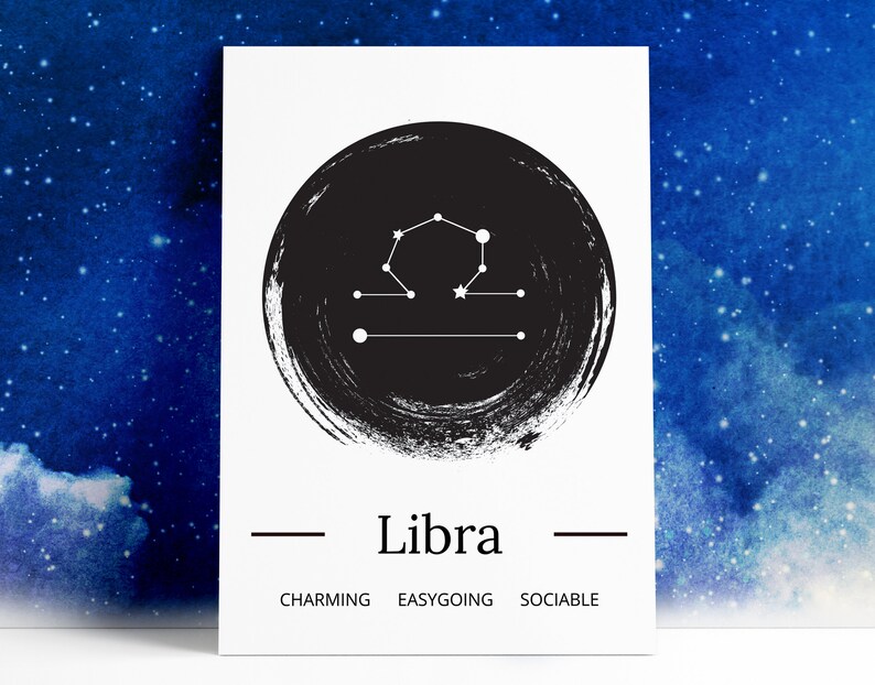 Libra Zodiac Sign Astrology Printable | Etsy