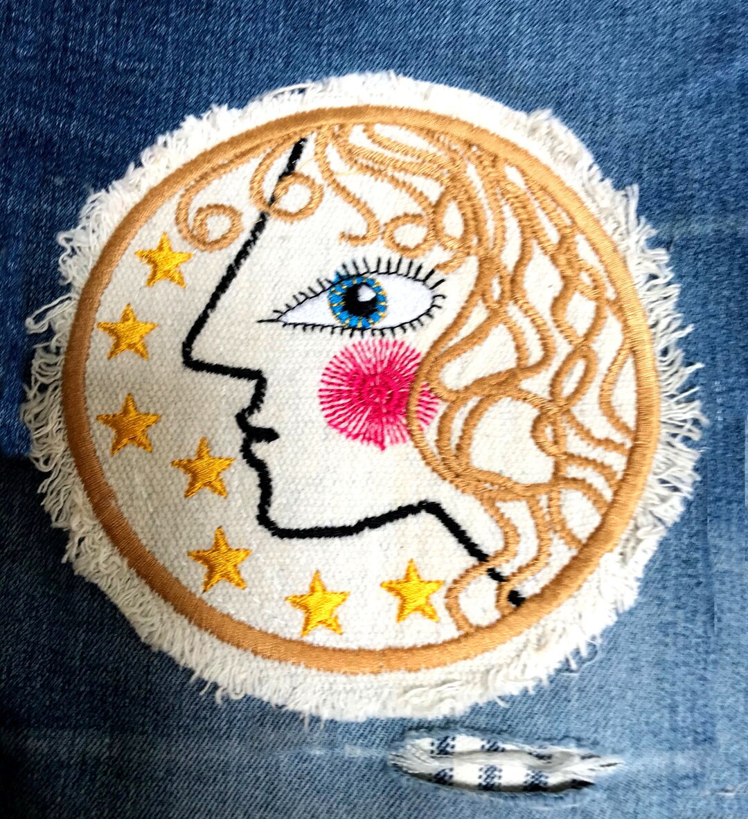 BOHO Hippie Kantha Style Head Patch Embroidered Sew -on Raggy Patches ...