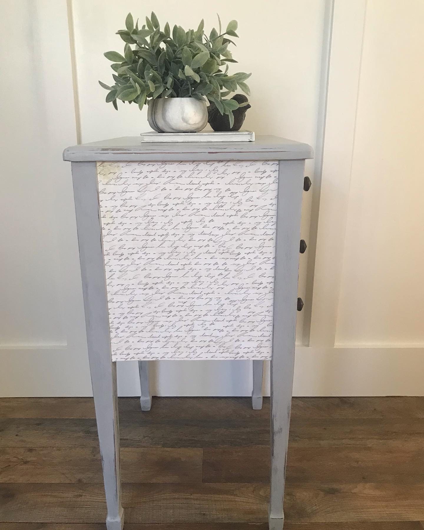 Sold Out!!! Vintage Hand Painted Gray Accent Table, Side Table, End ...