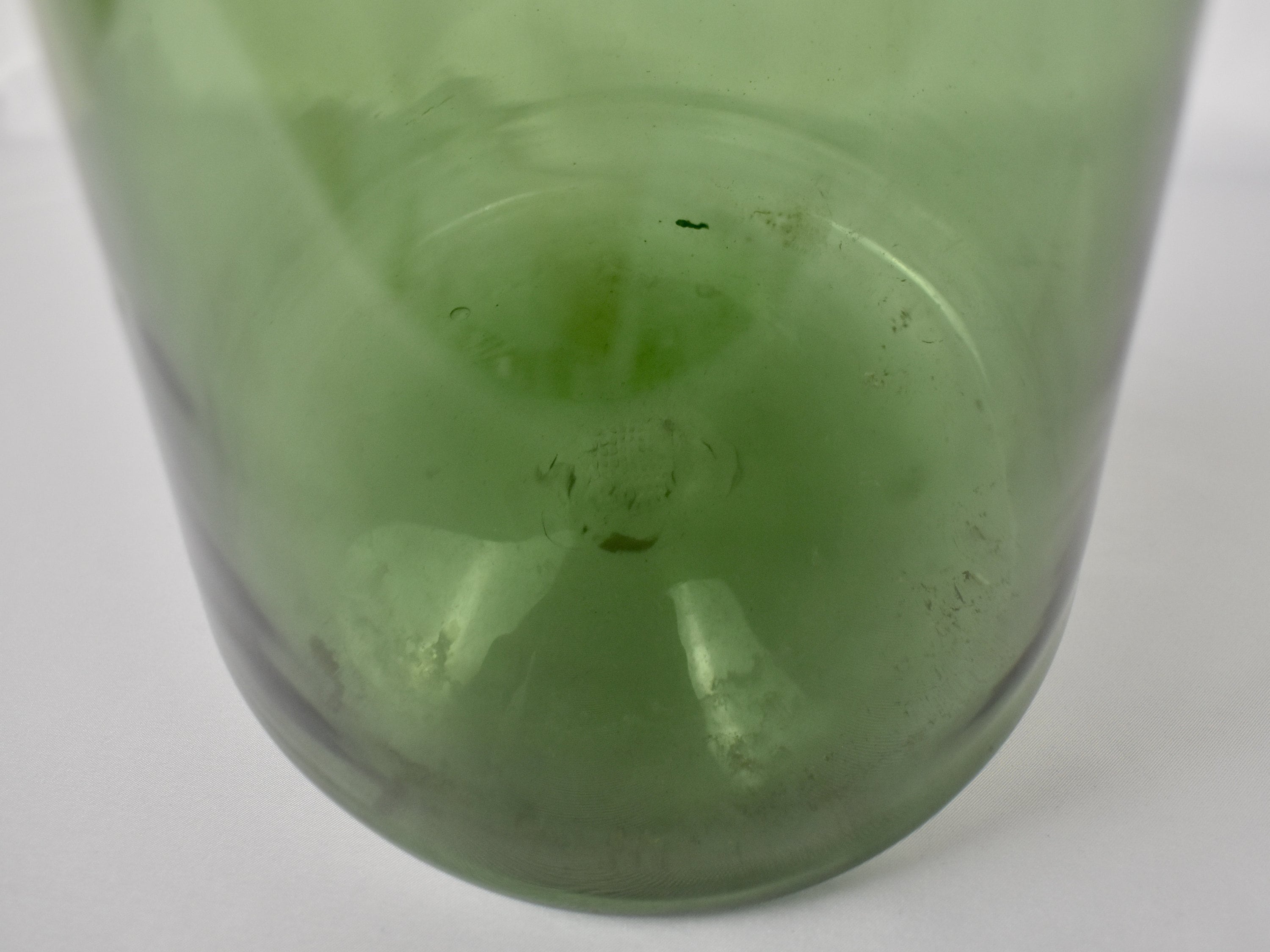 Vintage Tall Hand-made Green 'genie' Bottle - Etsy