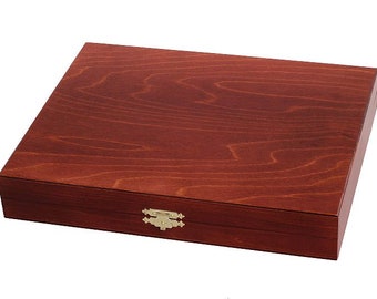 Flat Wooden Storage Box - Etsy