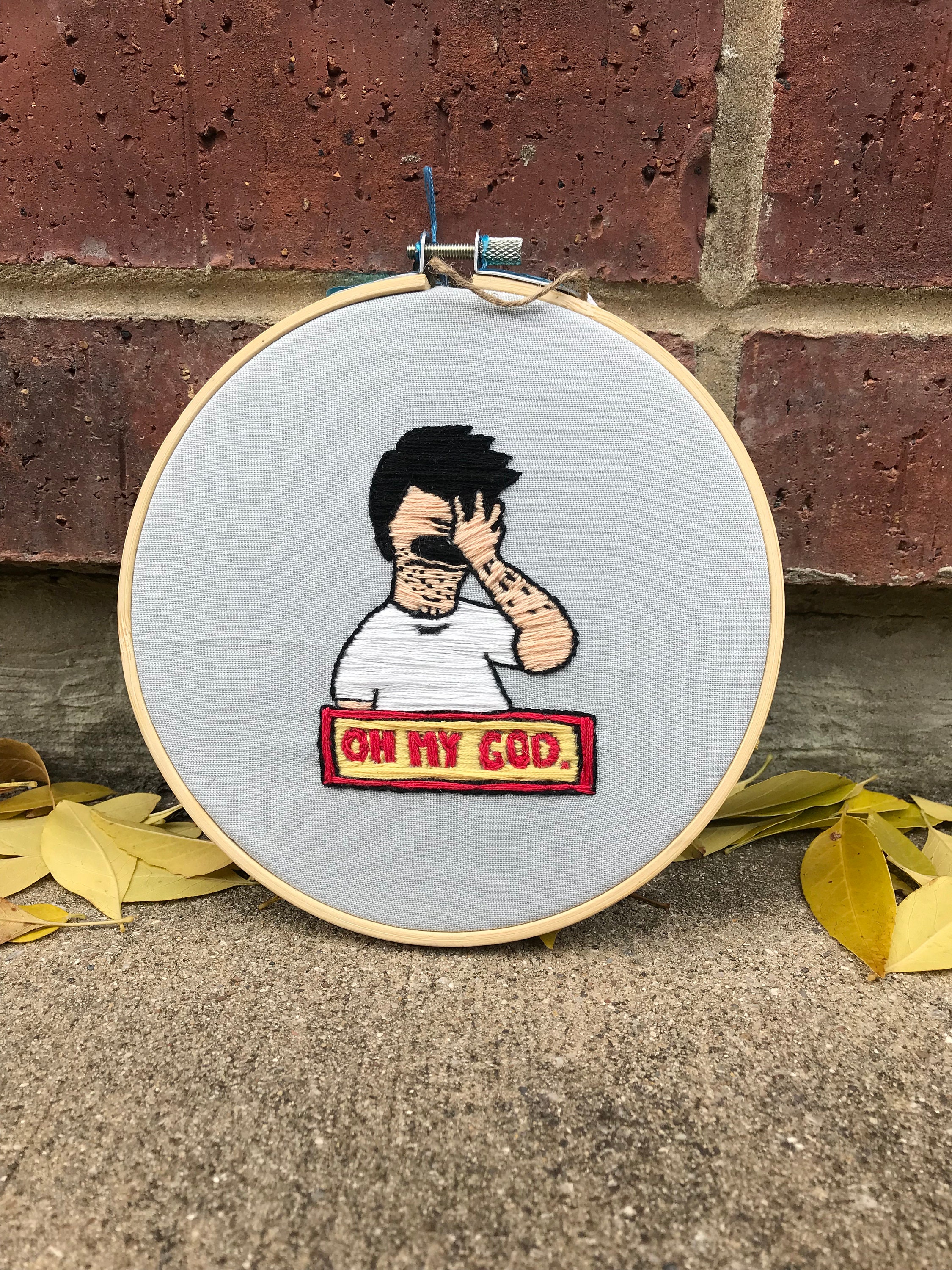 Bob Belcher Oh My God Omg Bobs Burgers Embroidery Hoop Art 6 Etsy