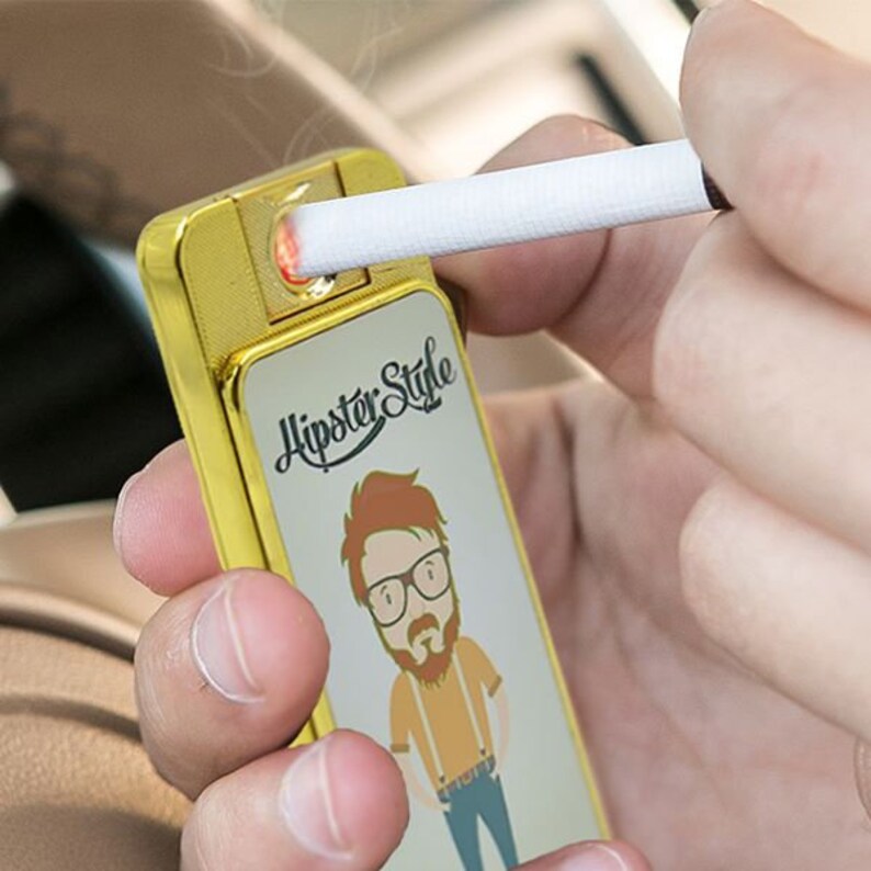 Personalized USB Chargeable Electric Lighter With You Photo or Image ...