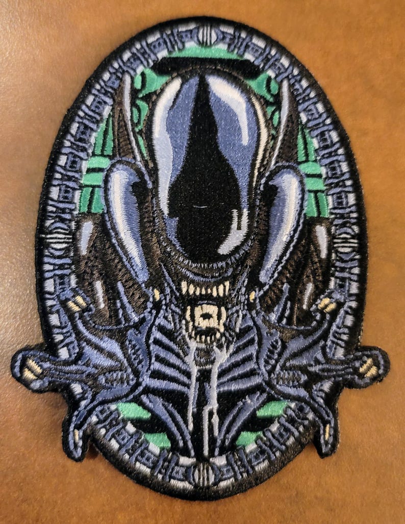 Alien Oval Embroidered Patch - Etsy