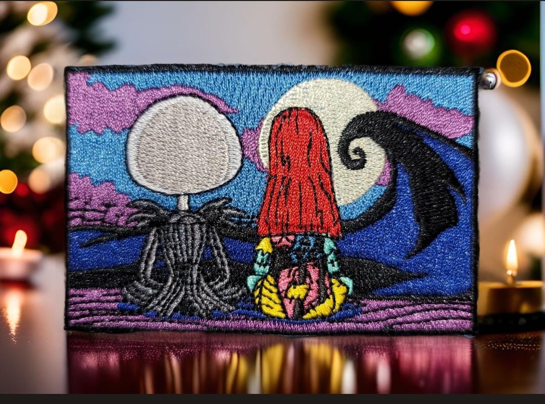 Jack and Sally Embroidered Patch - Etsy