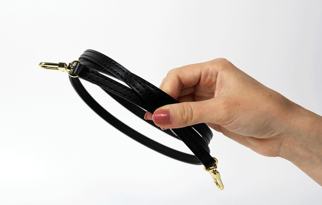 Black Leather Strap 120x1 Cm Long Cross Body Strap Replacement for ...