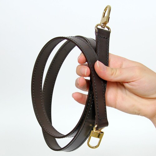 Dark Brown damier Ebene Leather Strap for LV Louis Vuitton - Etsy