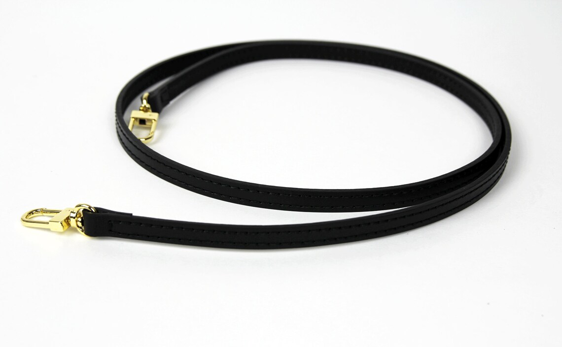 Black Leather Strap 120x1 Cm Long Cross Body Strap Replacement - Etsy