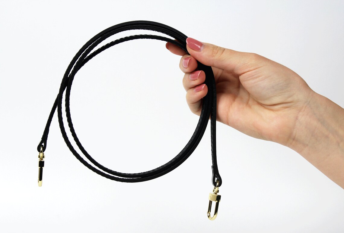 Black Leather Strap 120x1 Cm Long Cross Body Strap Replacement - Etsy