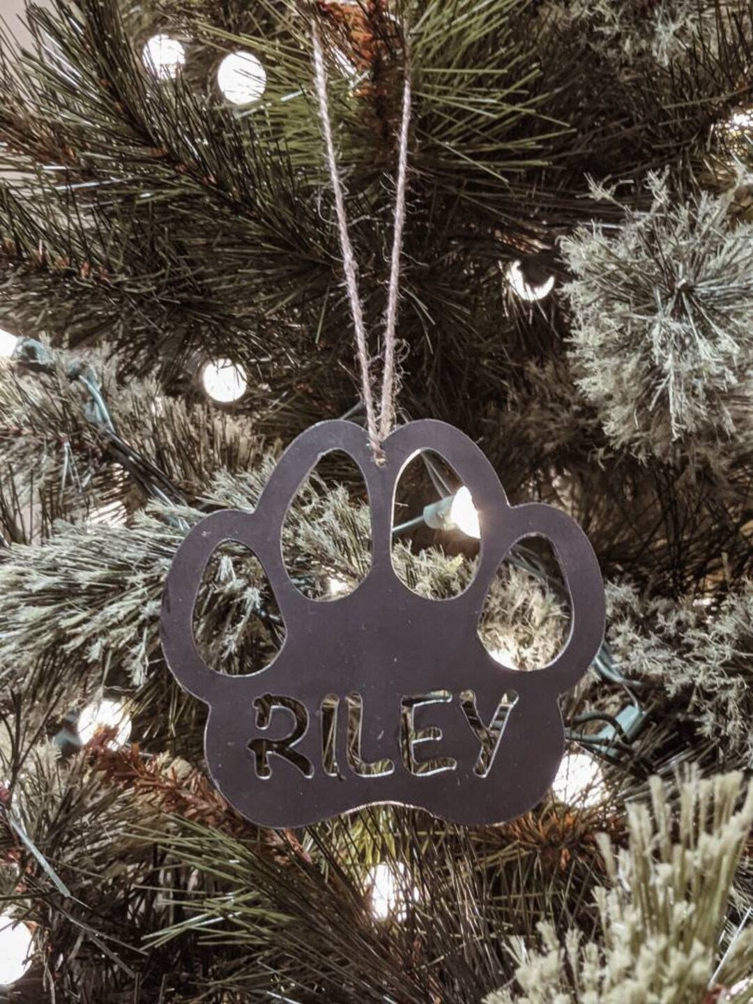 Custom Metal Paw Ortament With Pets Name - Etsy