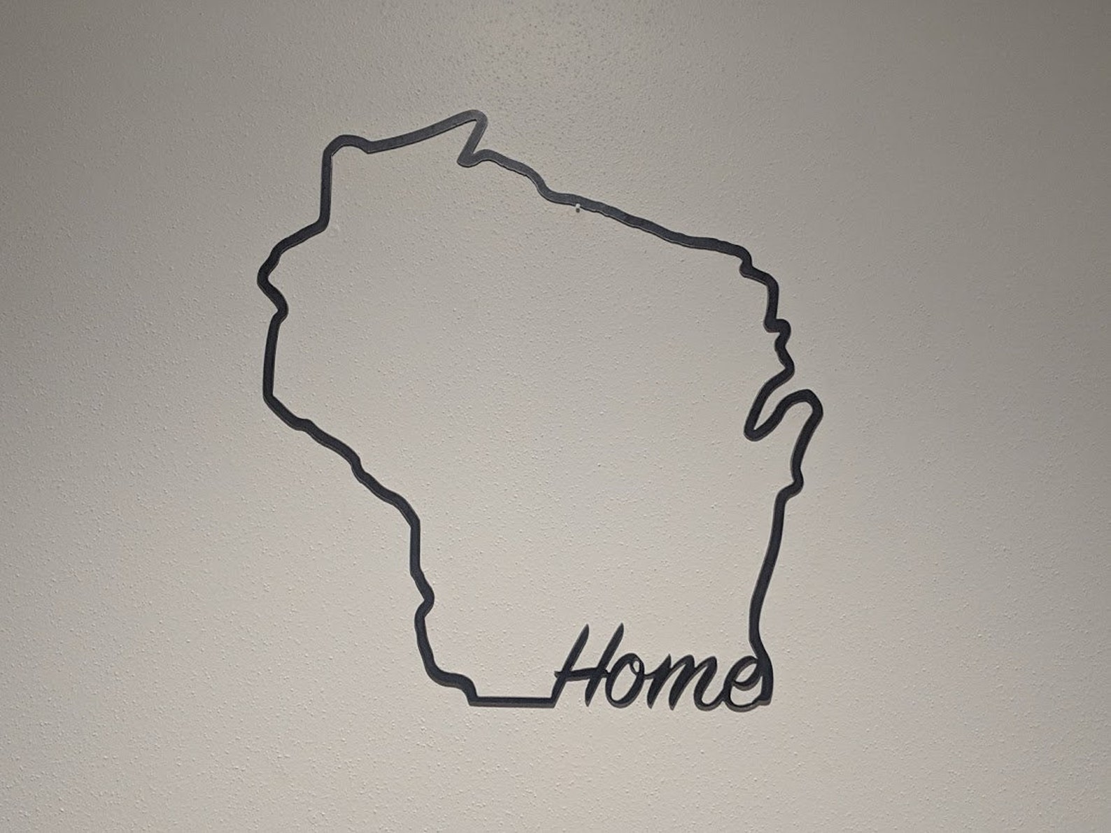 Wisconsin Shape Home Metal Sign | Etsy