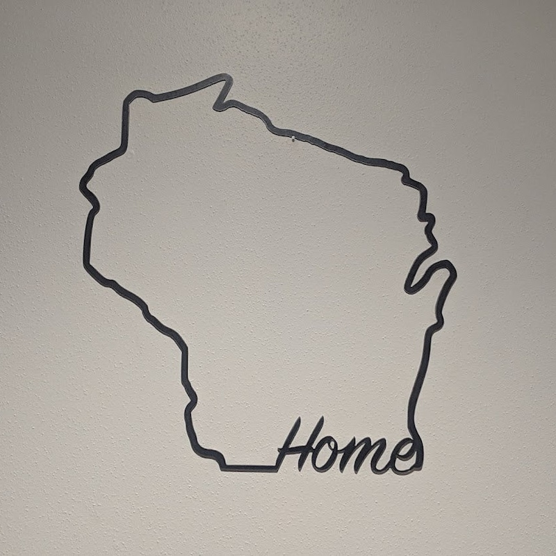 Wisconsin Home Sign - Etsy