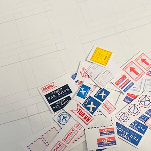 Printable Miniature Postal Labels and Blank Boxes for Dollhouse Offices ...