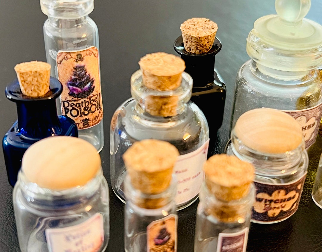 Printable Miniature Potion Bottle Labels Witchcraft and Magic Potion ...