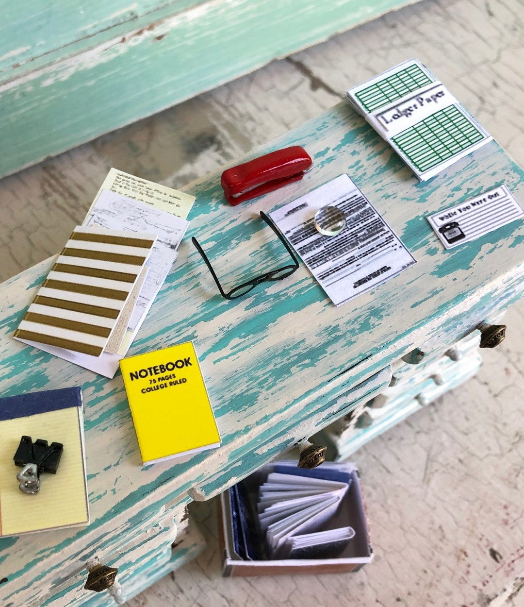 Printable Miniature Office Documents for Dollhouse Office or Miniature ...