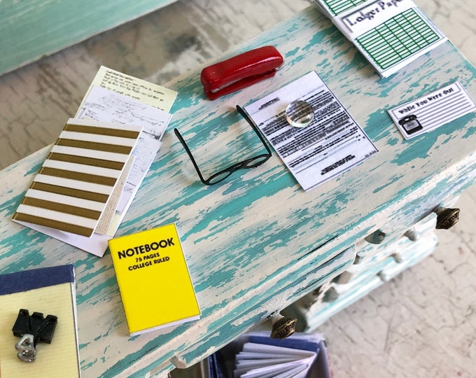Printable Miniature Office Documents for Dollhouse Office or Miniature ...