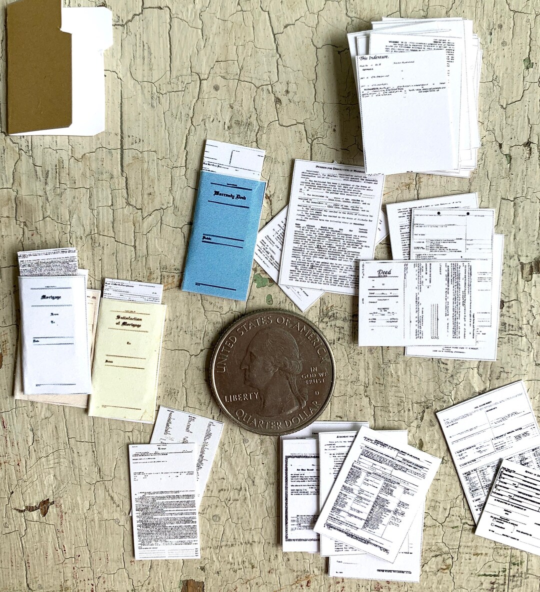 Printable Miniature Legal and Real Estate Office Documents for ...