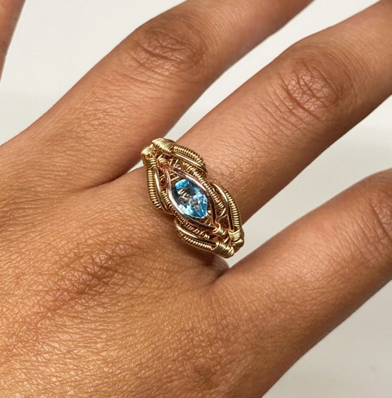 Topaz copper ring store