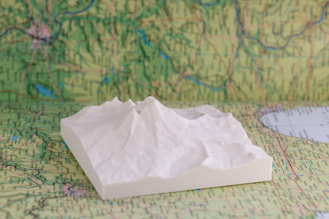 Mount Baker 3D Model Mountain Gift for Hikers, Skiers Desk Accessory - Etsy
