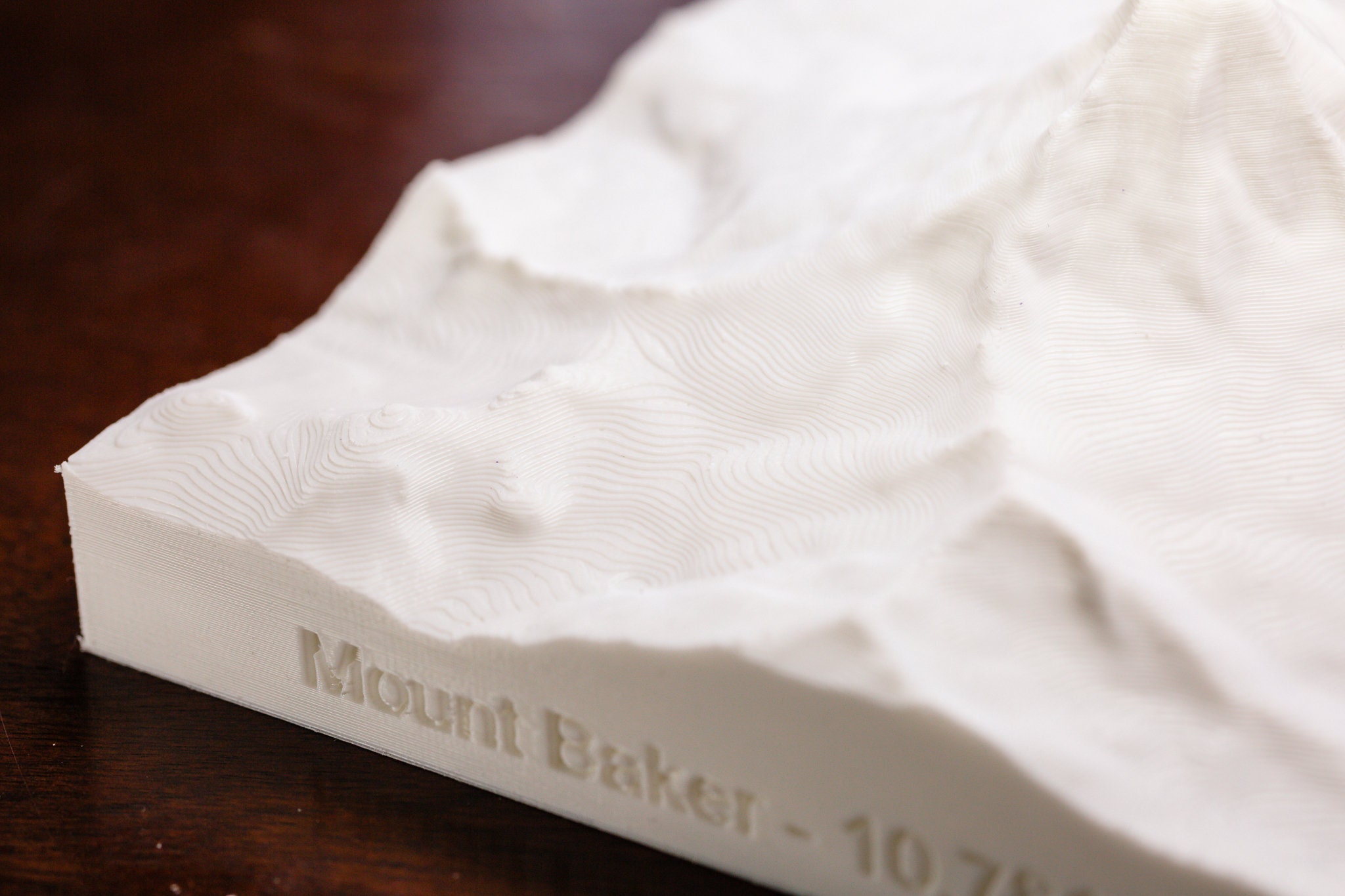 Mount Baker 3D model mountain gift for hikers skiers desk | Etsy