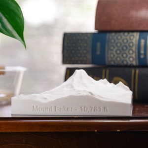 Mount Baker 3D Model Mountain Gift for Hikers, Skiers Desk Accessory - Etsy
