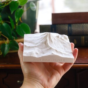 Mount Baker 3D Model Mountain Gift for Hikers, Skiers Desk Accessory - Etsy