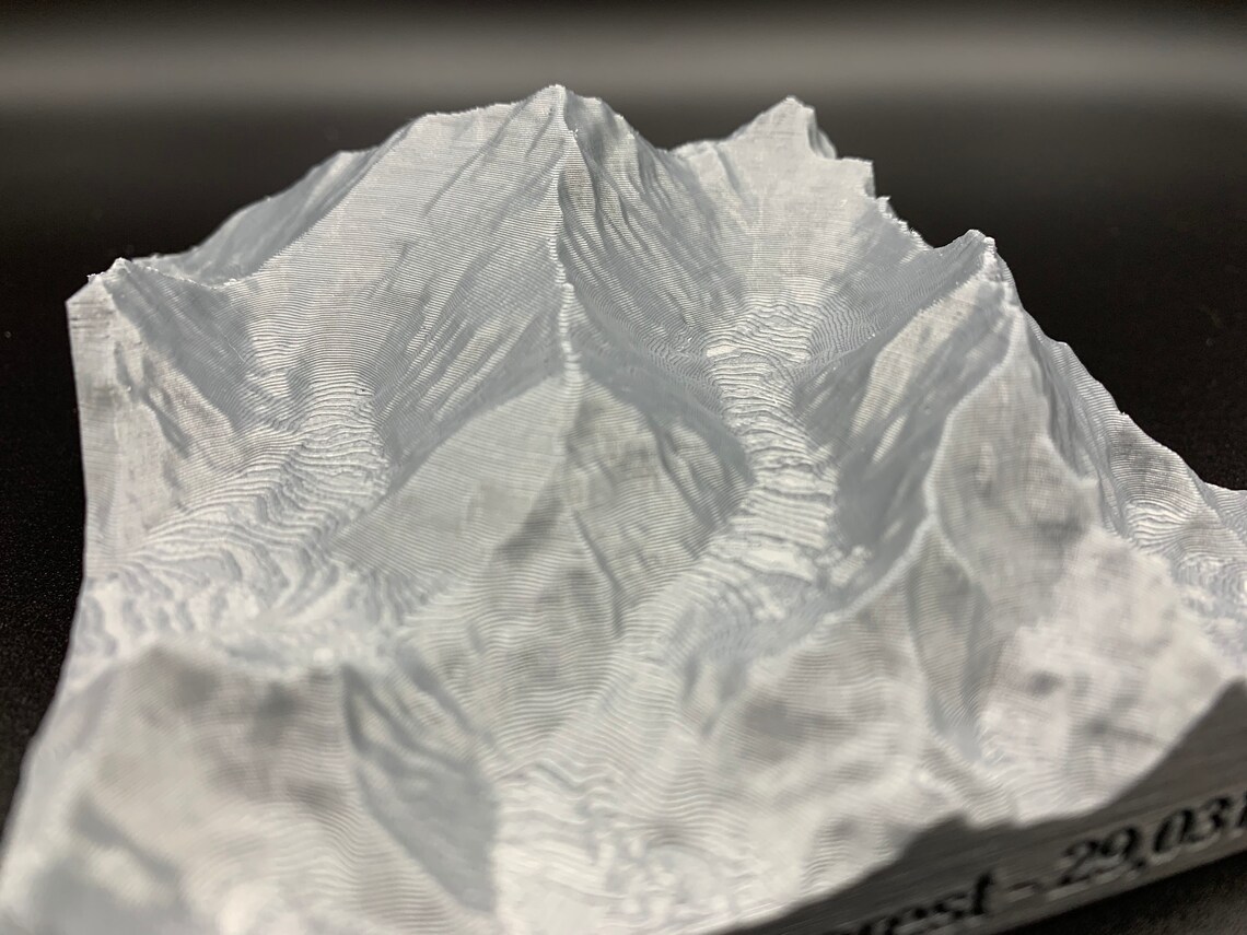 Mt Everest Topographical 3d Model Mountain | Etsy