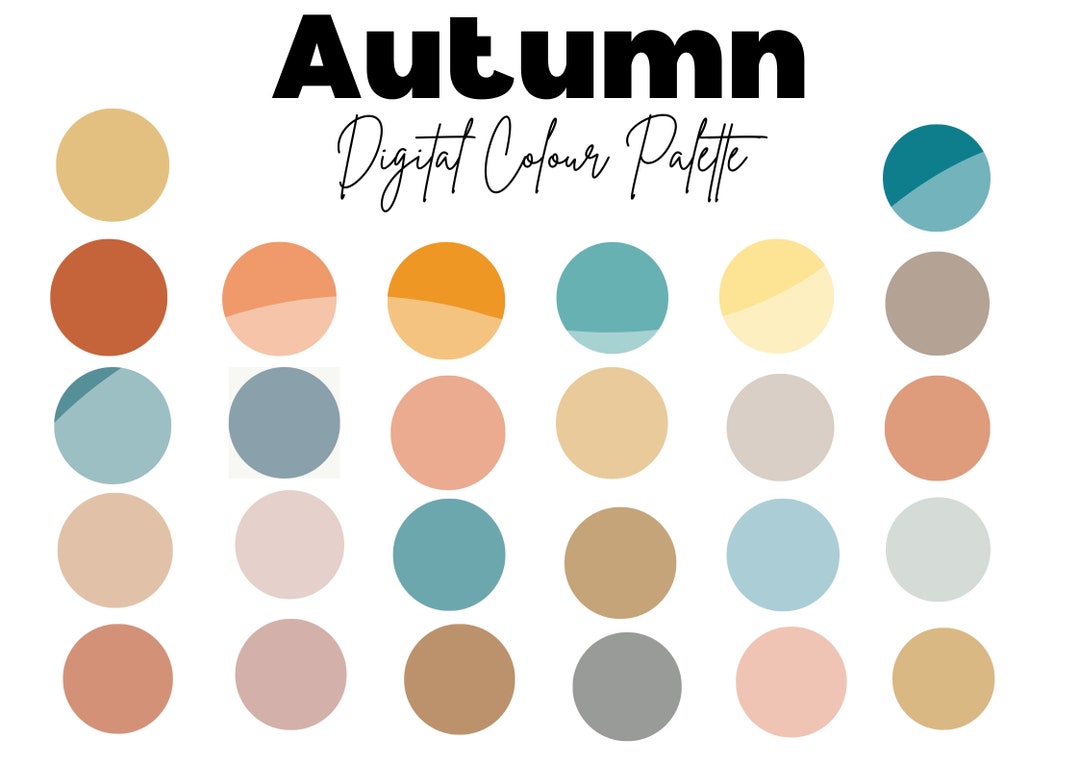 Digital Colour Palette - Autumn Includes Hex Codes, Colour Palette ...