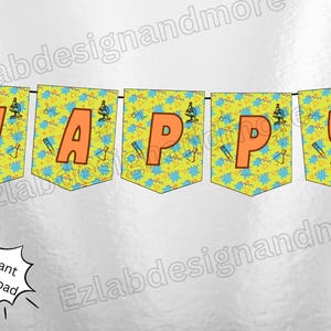 Lab Week Printable Banner, Mystery Machine of Diagnostics Pennants ...