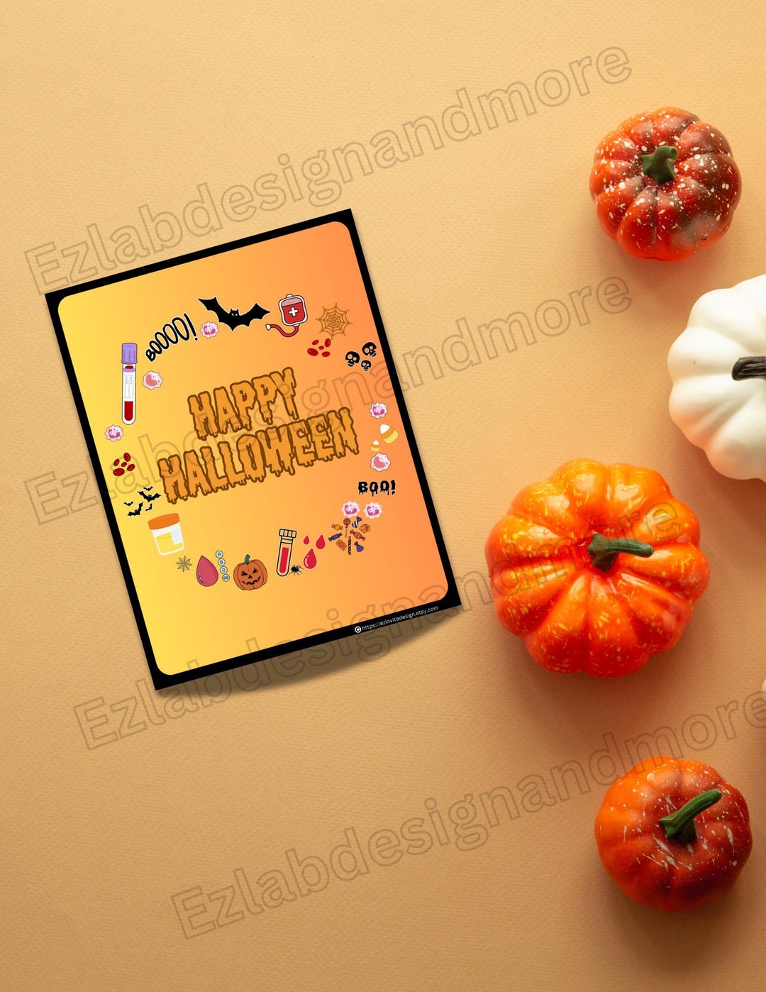 Printable Laboratory Halloween Decoration. Halloween Poster for Medical ...