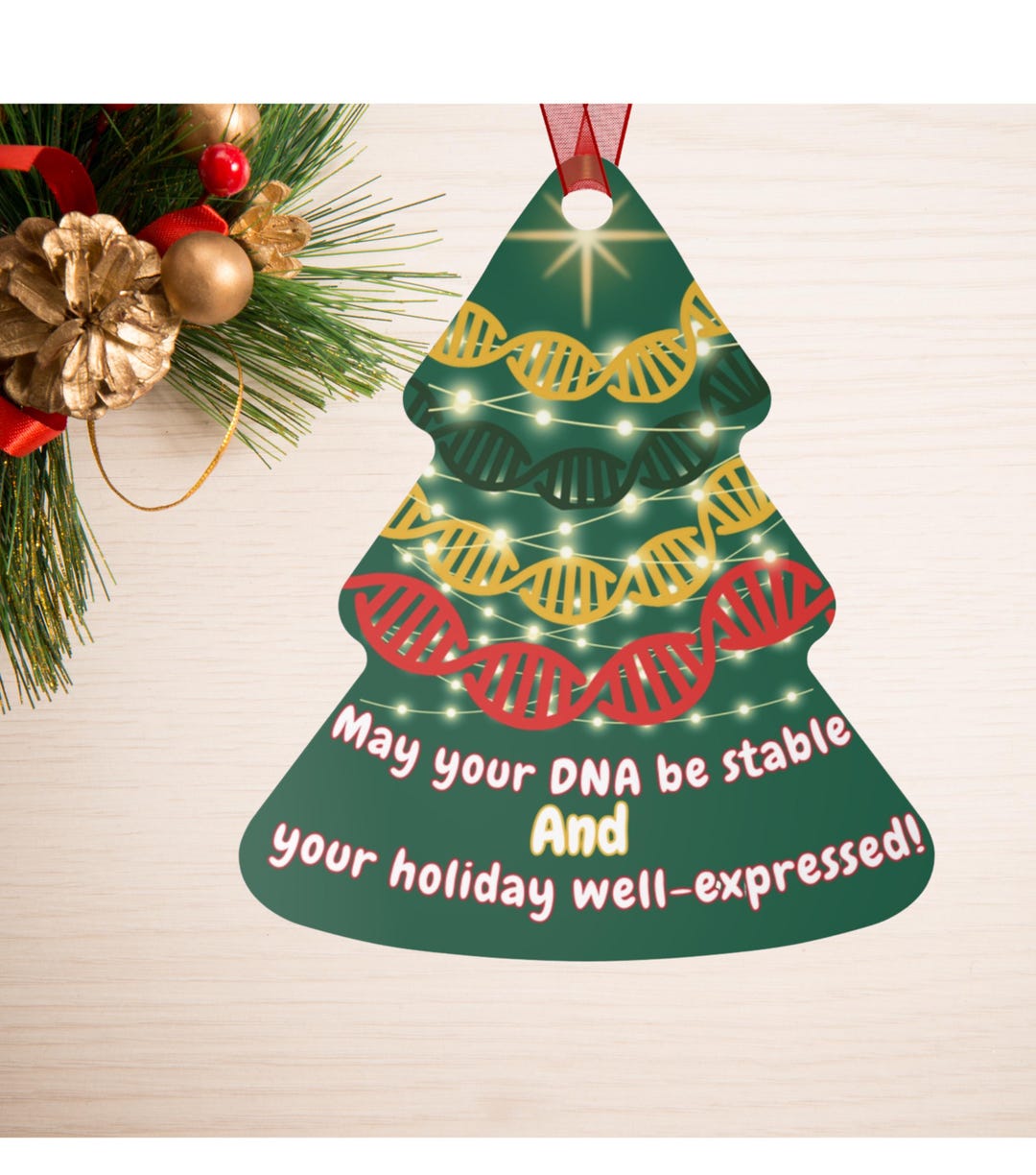 DNA Christmas Tree Ornament, Scientist STEM Gift - Etsy