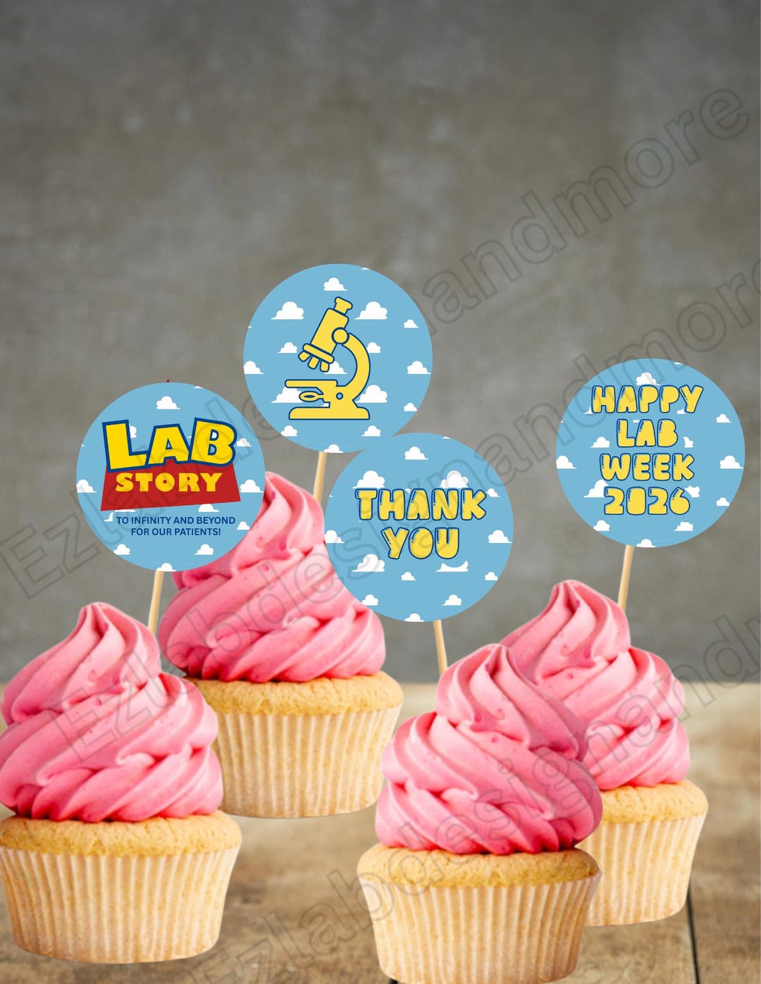Lab Week 2026 Printable Cupcake Toppers, Lab Story Cake Toppers - Etsy