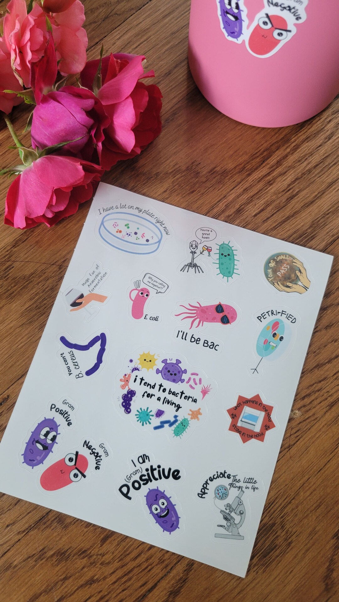 Microbiology Sticker Sheet, Microbiology Pun, Microbiology Pun Sticker ...