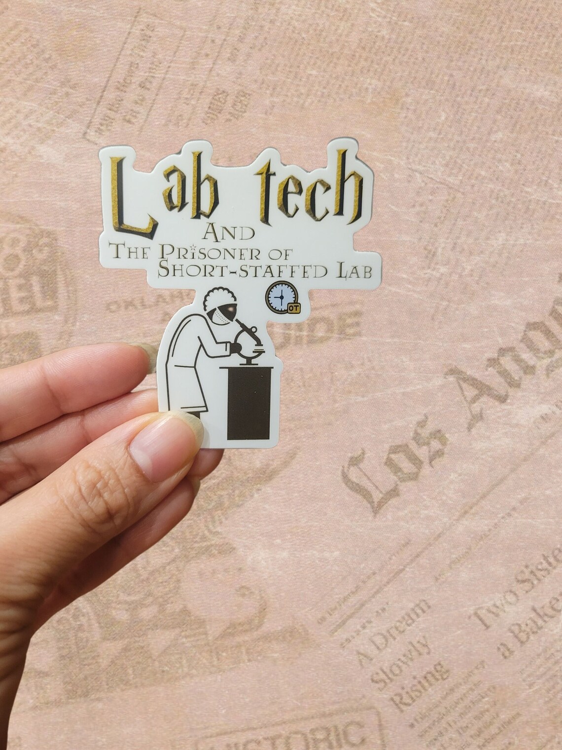 Wizard Inspired Lab Tech Sticker: Short-staffed Parody - Etsy