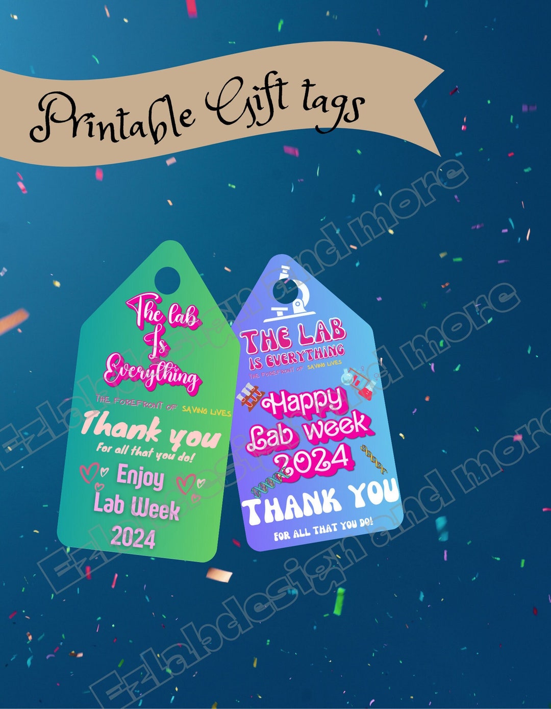 Lab Week Gift Tags, Lab Week 2024 Printable Gift Tags, Instant Download ...