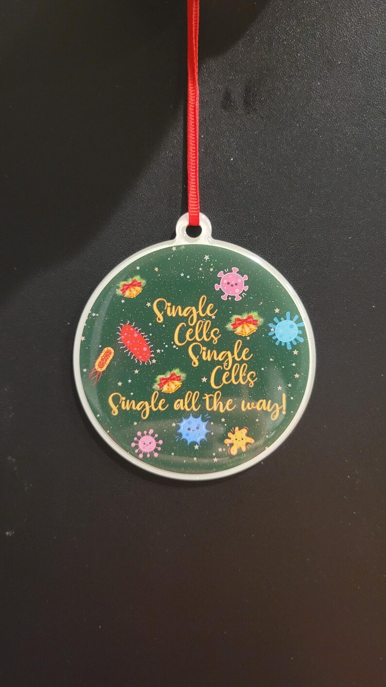 Microbiology Glow-in-the-dark Christmas Ornament - Science Holiday ...