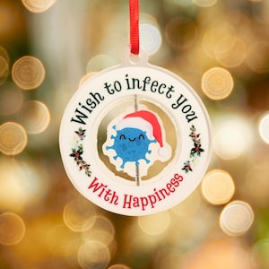 Microbiology Spinning Microbe Christmas Ornament - Infectiously ...