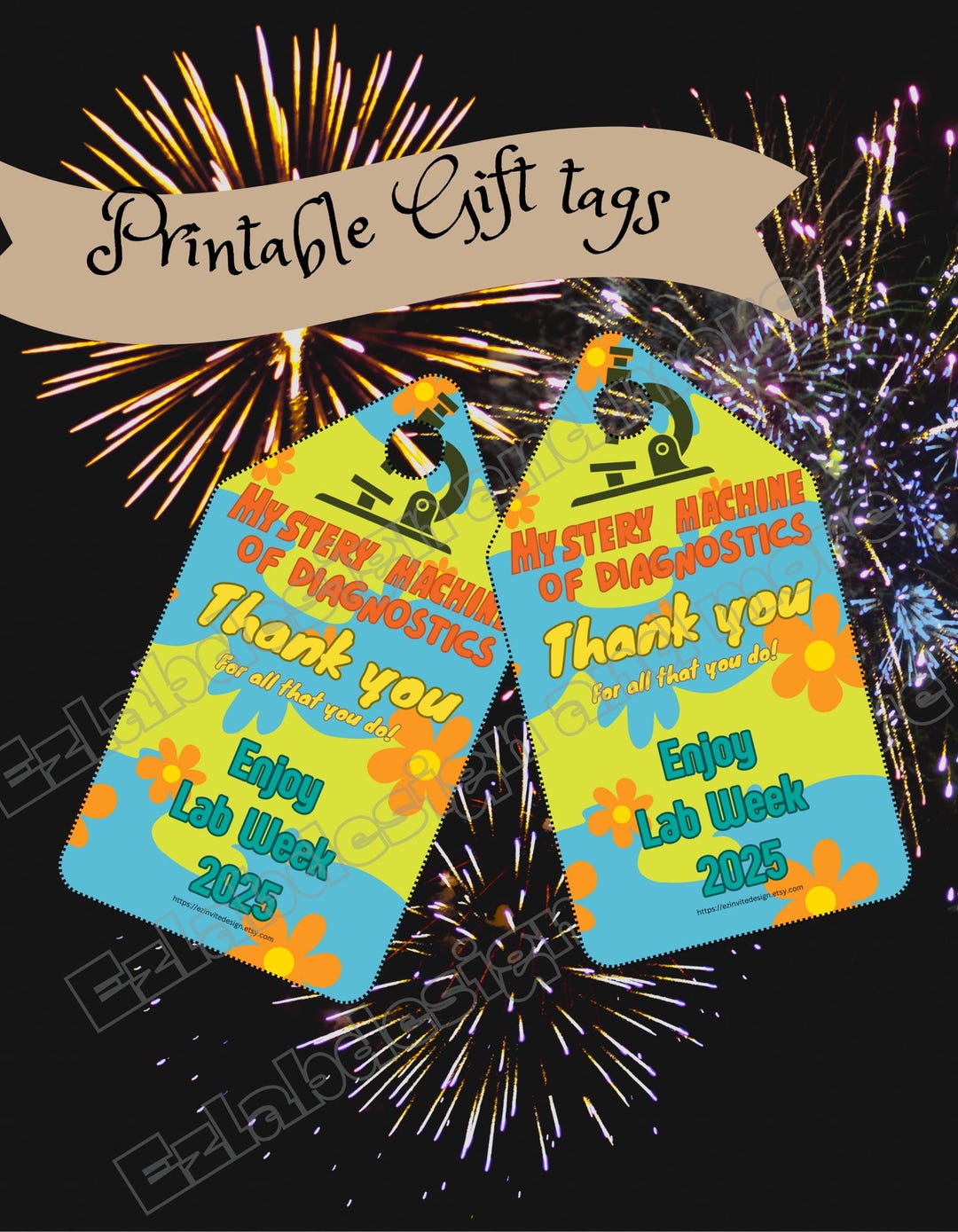 Lab Week Gift Tags, Lab Week 2025 Printable Gift Tags, Instant Download ...