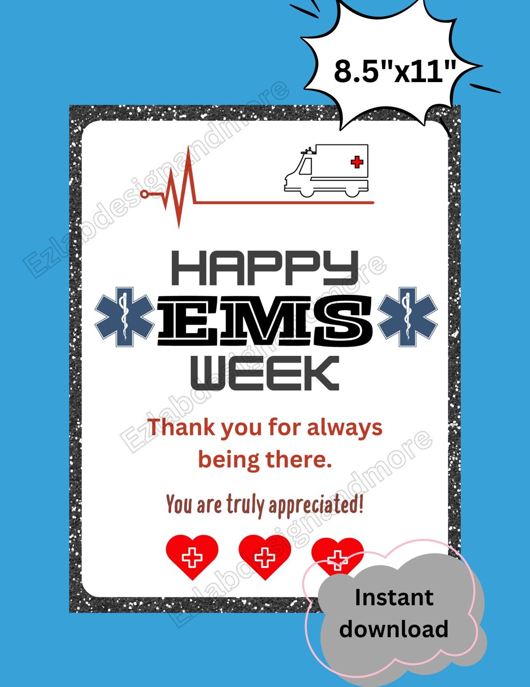 Ems Week 2025 Printable Posters, Instant Download. Emergency Medical ...