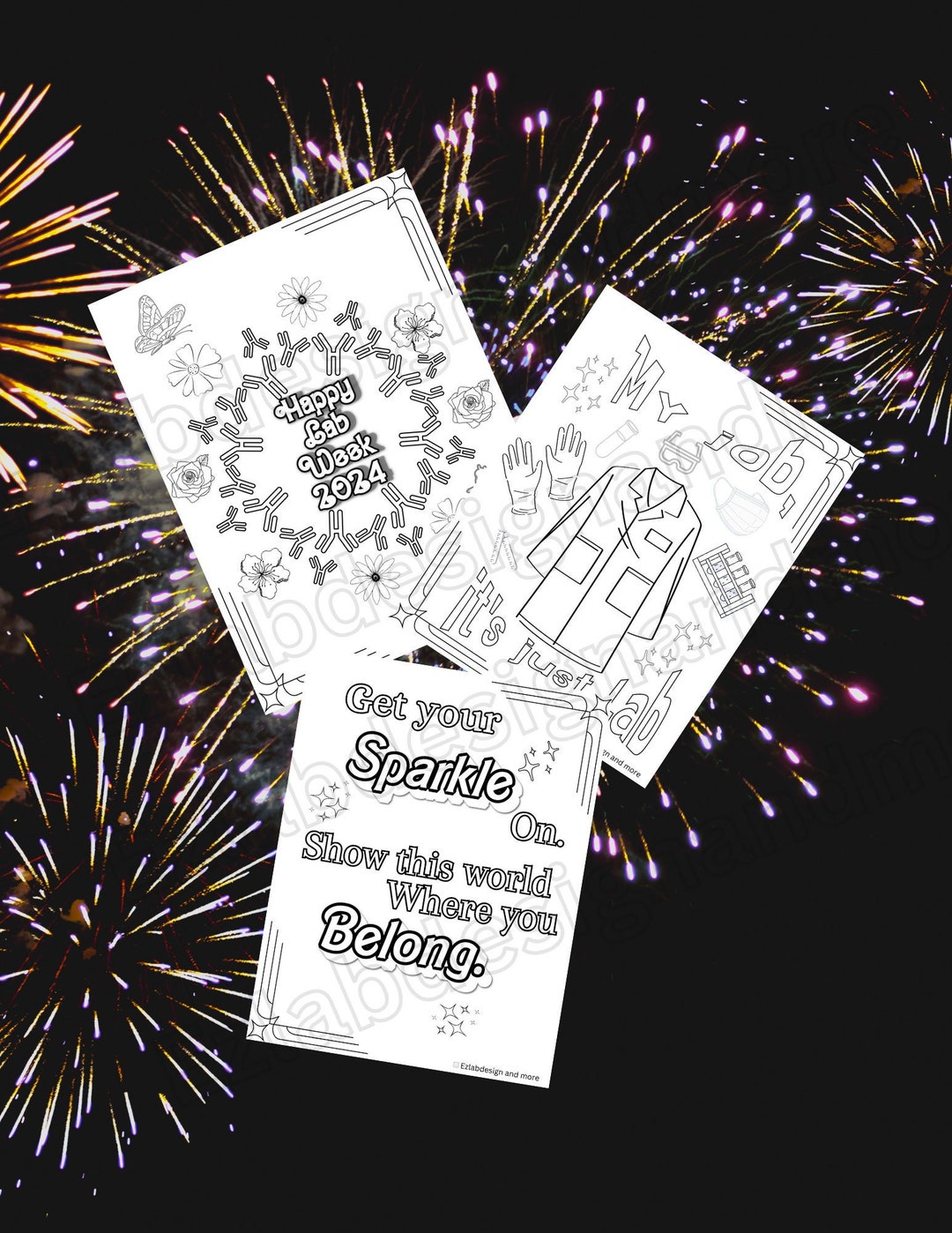 Lab Week Coloring Pages - Etsy