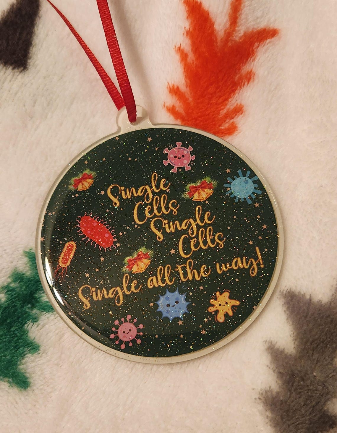 Microbiology Glow-in-the-dark Christmas Ornament - Science Holiday ...