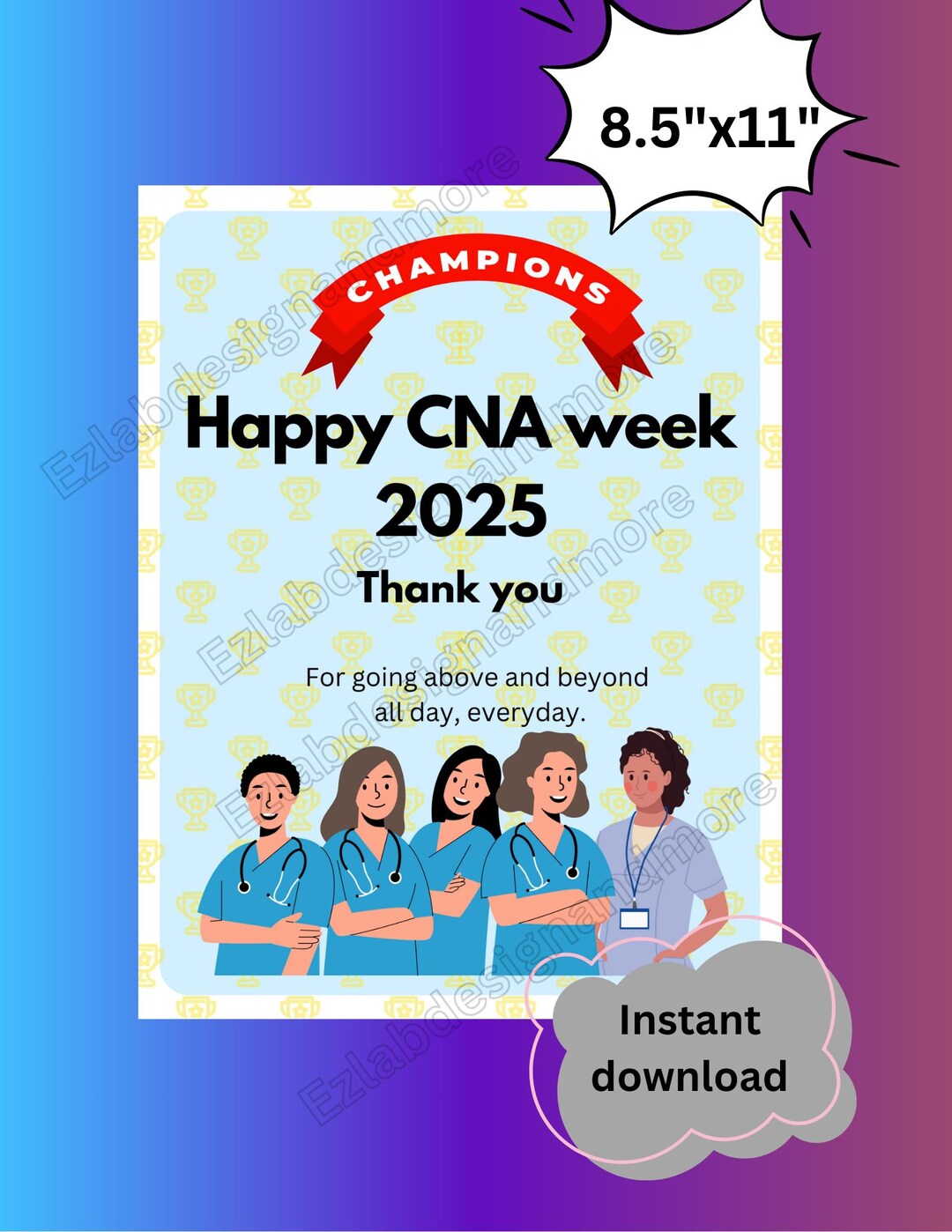 CNA Week 2025 Printable Posters, Instant Download.certified Nursing ...
