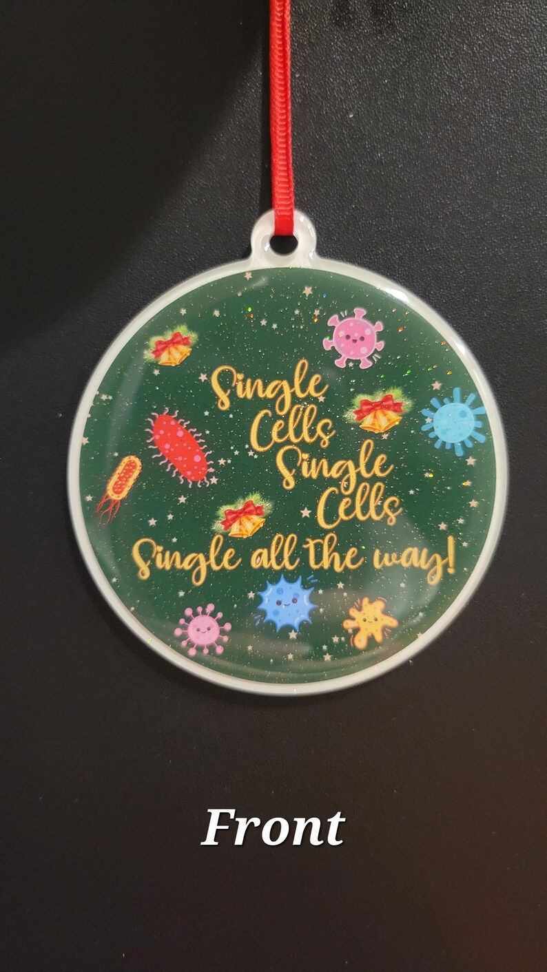 Microbiology Glow-in-the-dark Christmas Ornament - Science Holiday ...