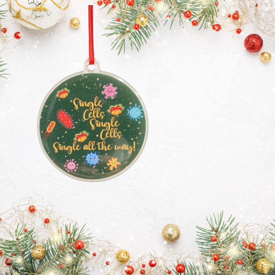Microbiology Glow-in-the-dark Christmas Ornament - Science Holiday ...
