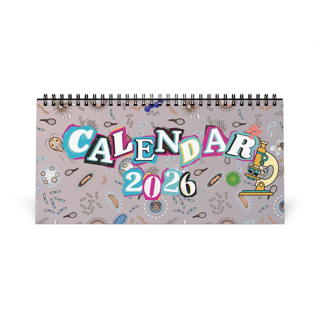 Microbiology Desktop Calendar 2026, Scientist Gift, Microbiologist Desk ...