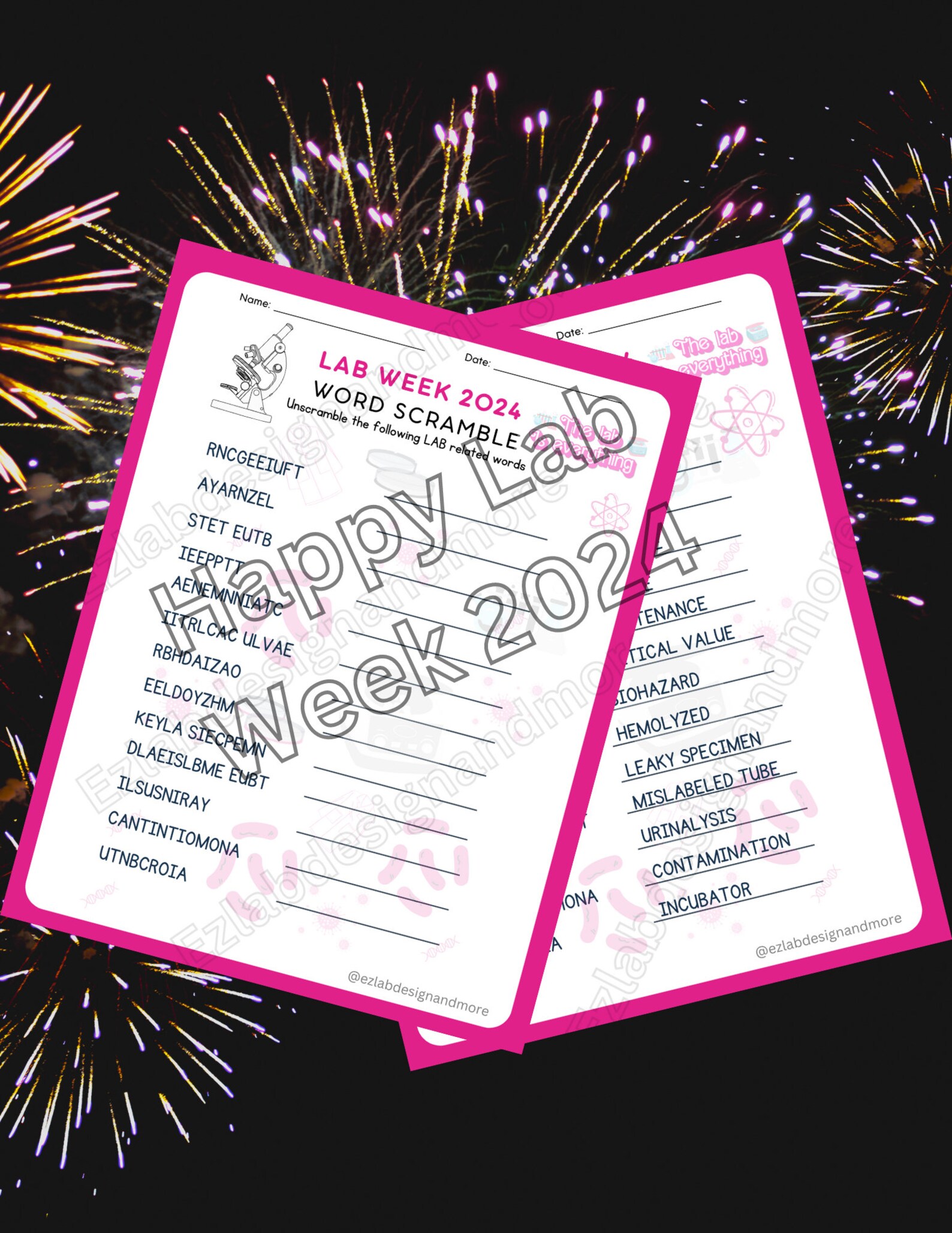 Lab Week Games, Lab Week 2024 Printable Games, Instant Download ...