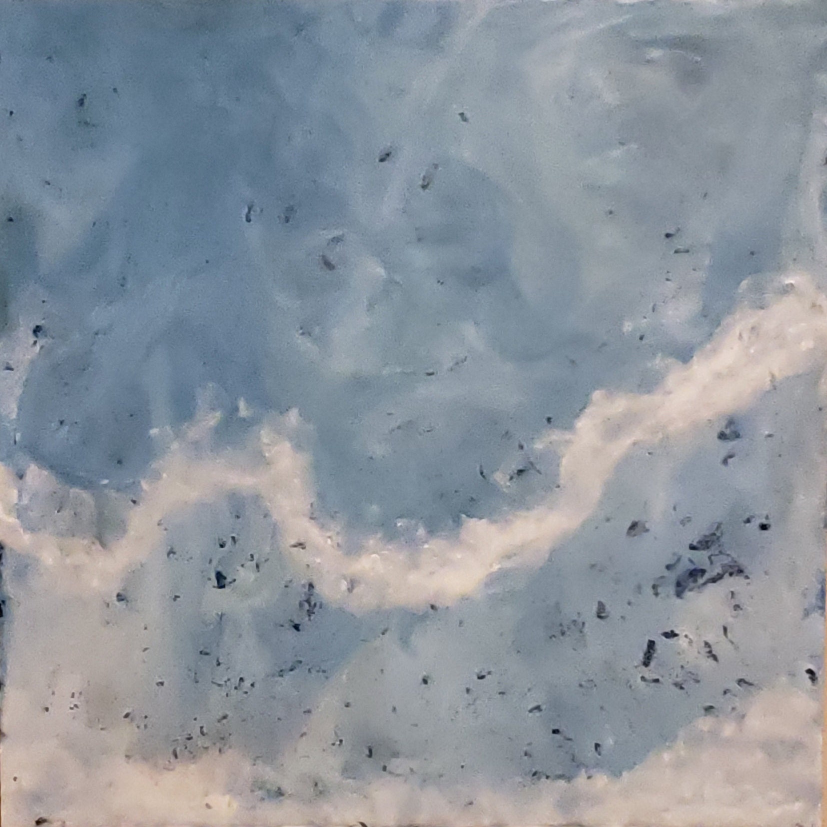 Encaustic Painting "ocean Wave" on 24"x24" Wood Panel, Wired Ready to ...