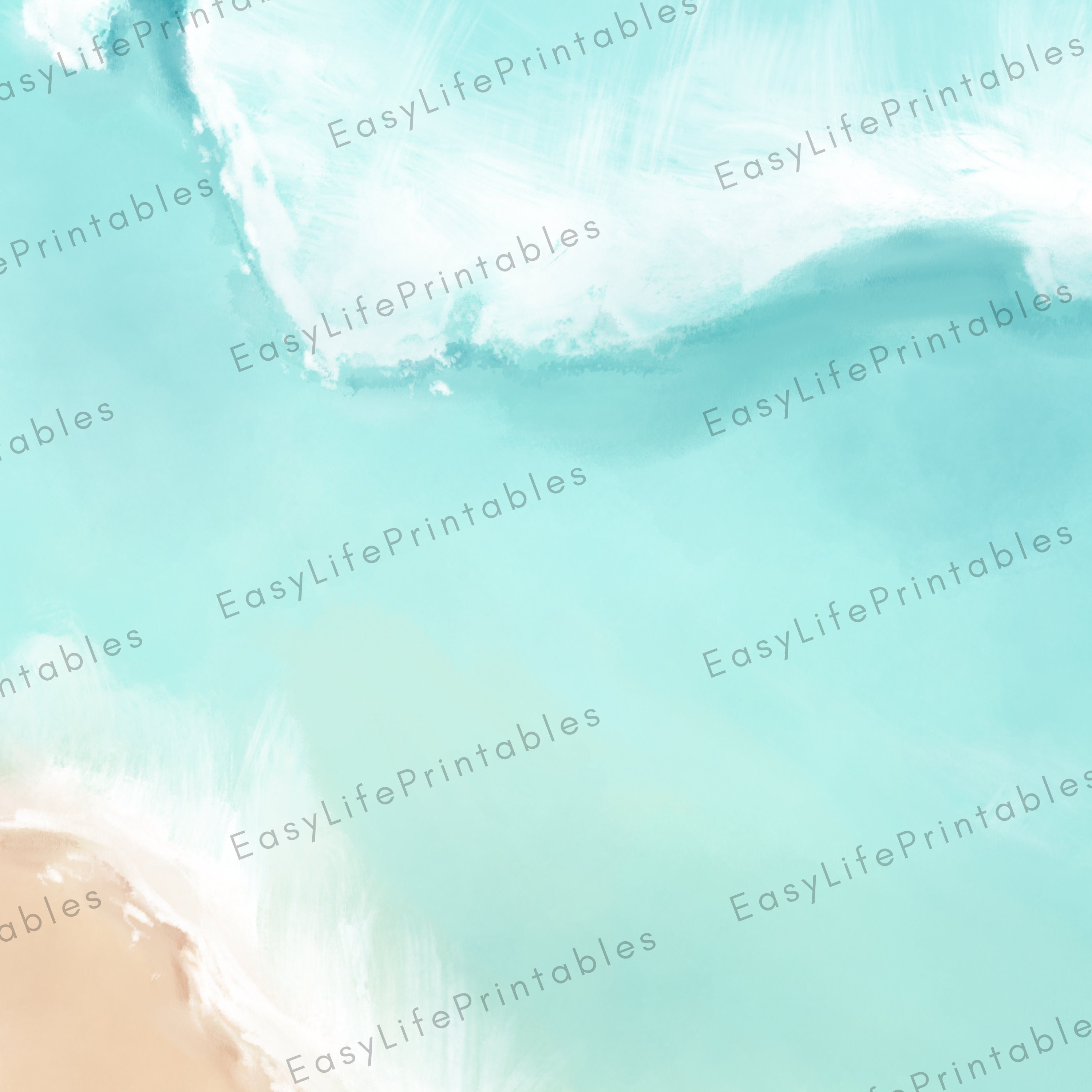 Beach Watercolor Print, Beach House Painting Decor, Coastal Painting ...