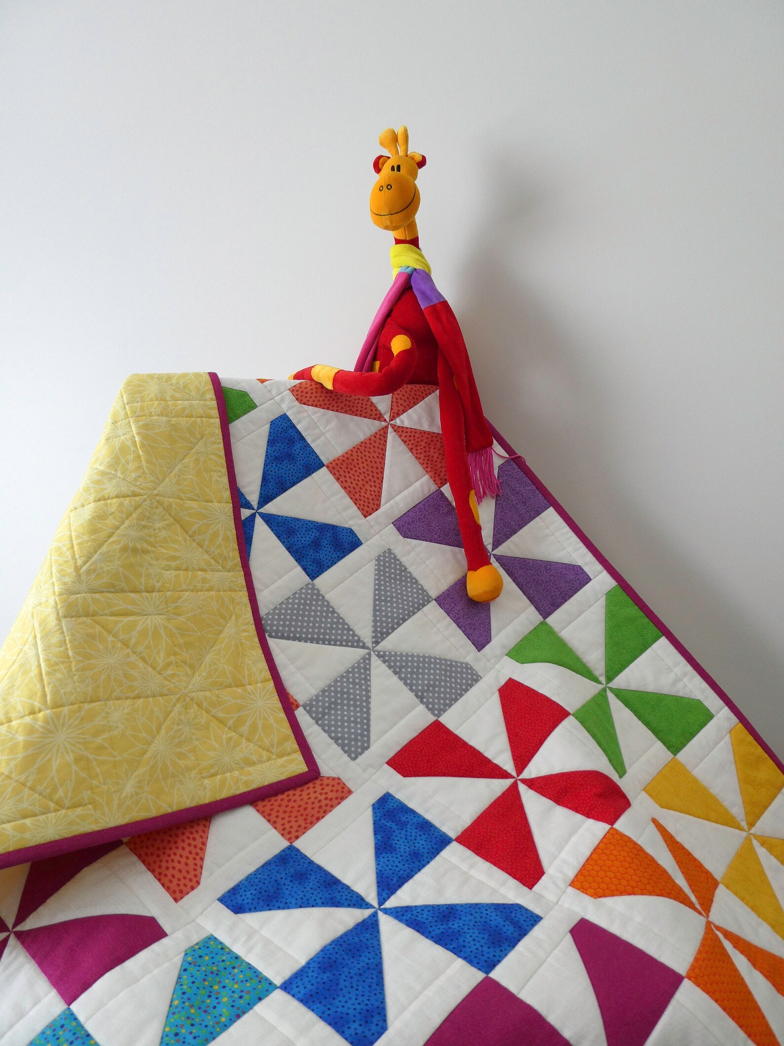 Modern Pinwheel Baby Quilt Pattern PDF Instant Download Easy | Etsy ...